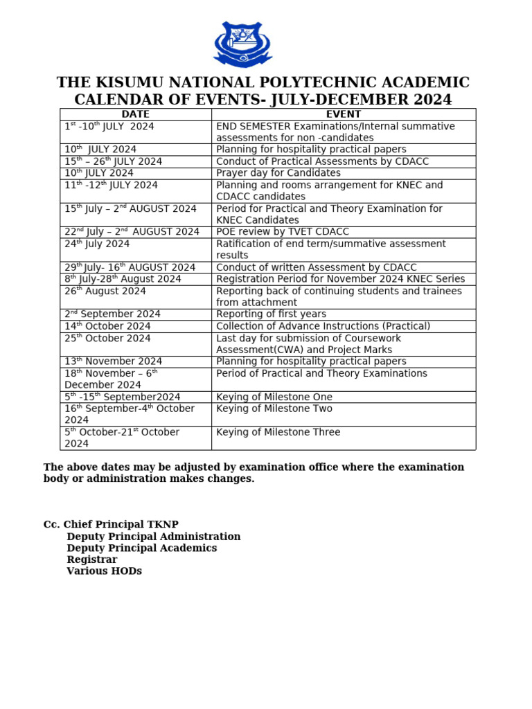 TIMELINES FOR JULY-DECEMBER 2024 TRAINING PERIODaan | PDF