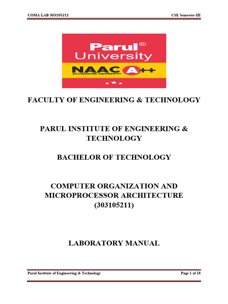 8085 Assembly Language Lab Manual | PDF | Assembly Language ...