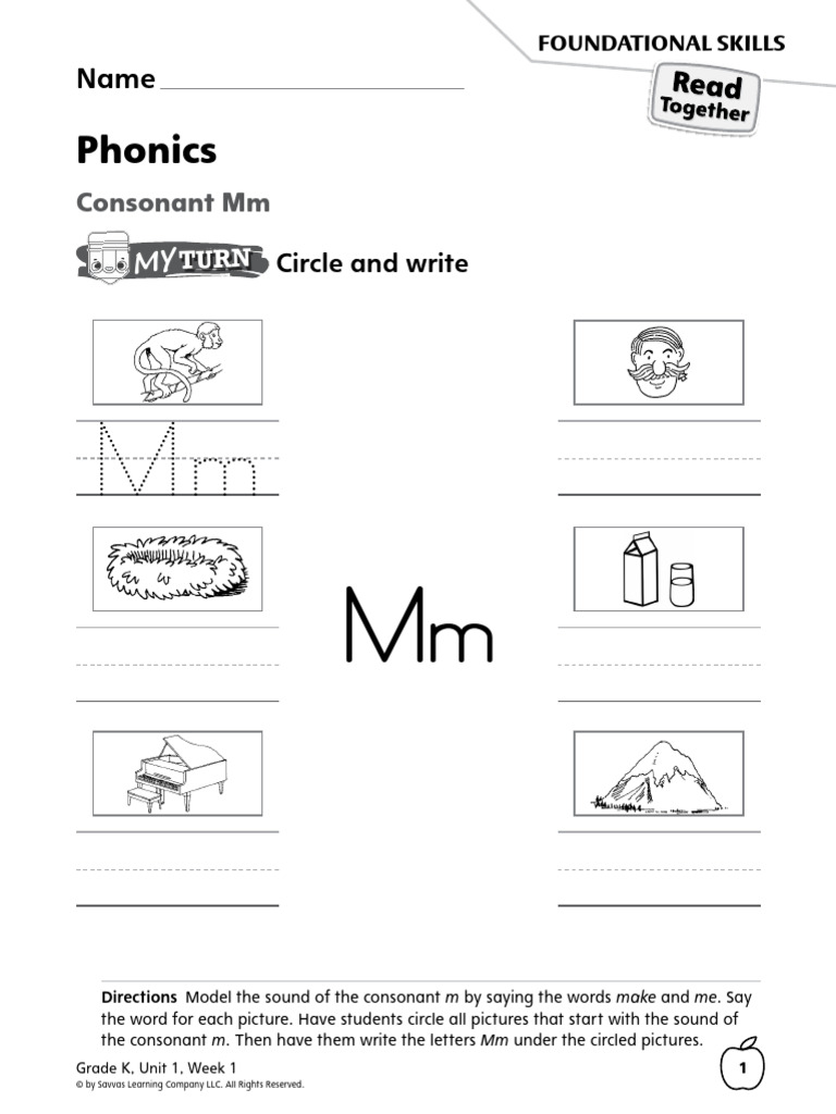 mV20 GKU1W1L2 Word Work Phonics Practice Lessons Web | PDF