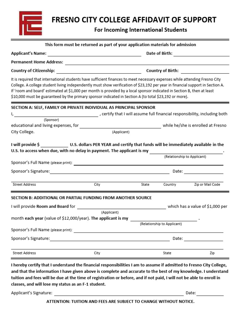 Affidavit Support | PDF