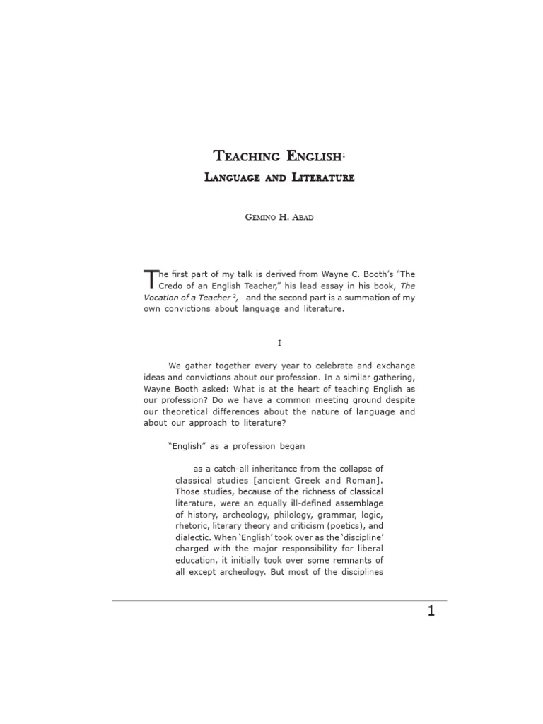 Teaching English | PDF