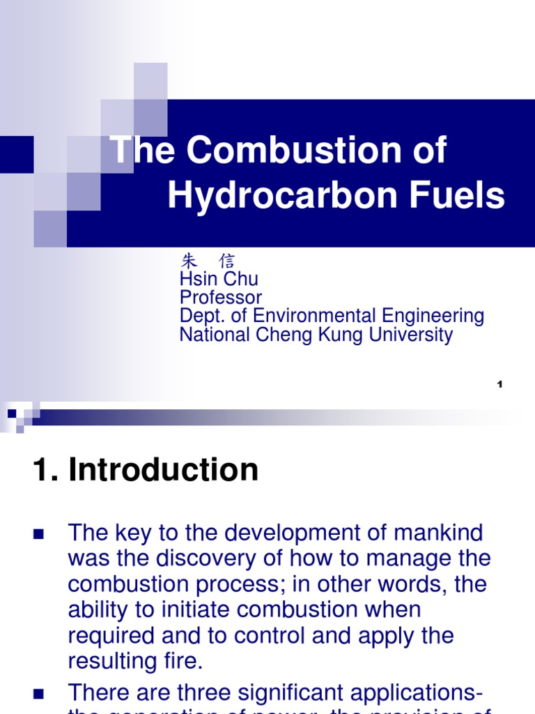 01-The Combustion of Hydrocarbon Fuels | PDF | Combustion | Fuels
