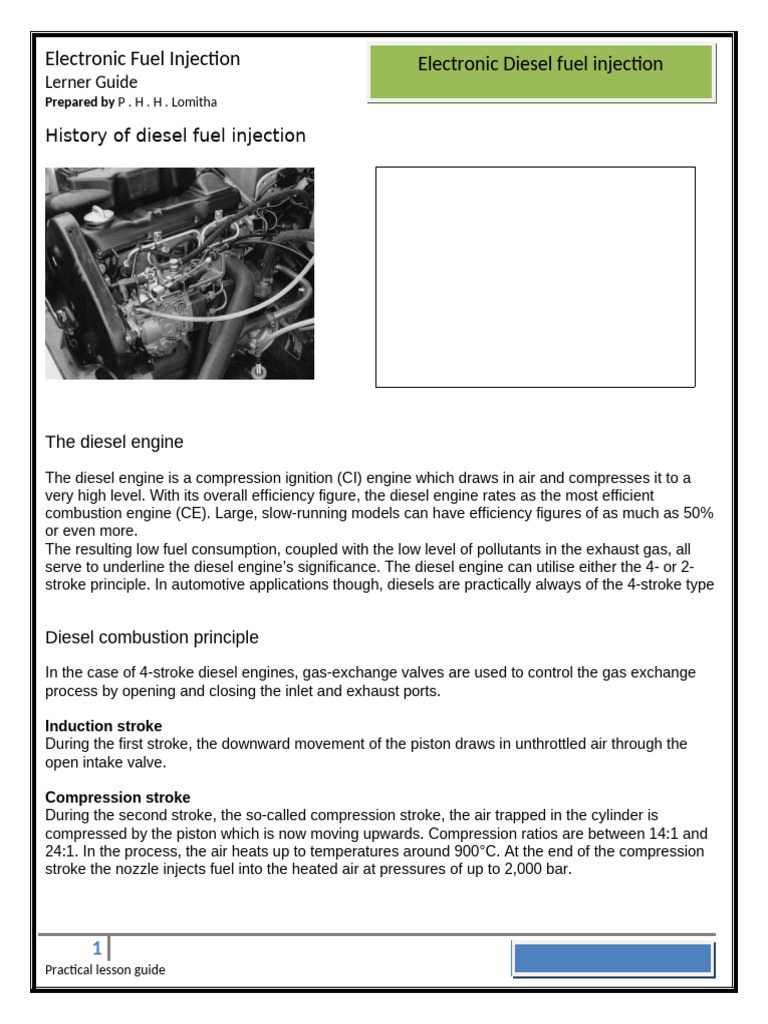 Electronic Diesel Fuel Injection Electronic Fuel Injection | PDF