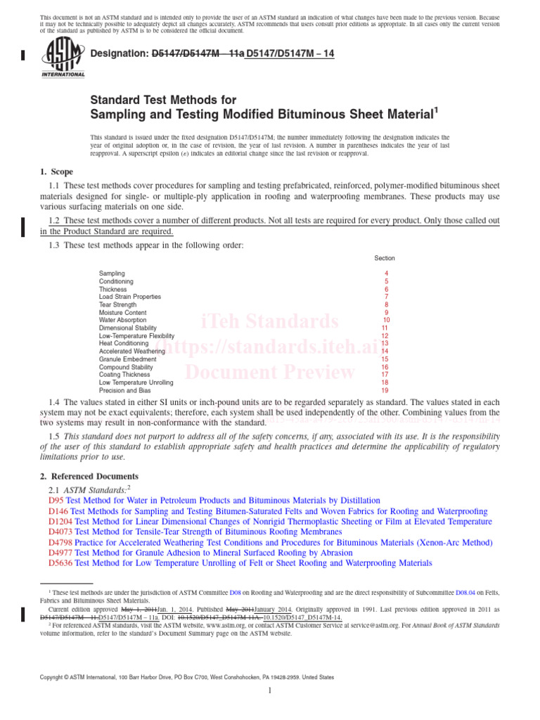 Astm D5147 D5147M 14 | PDF