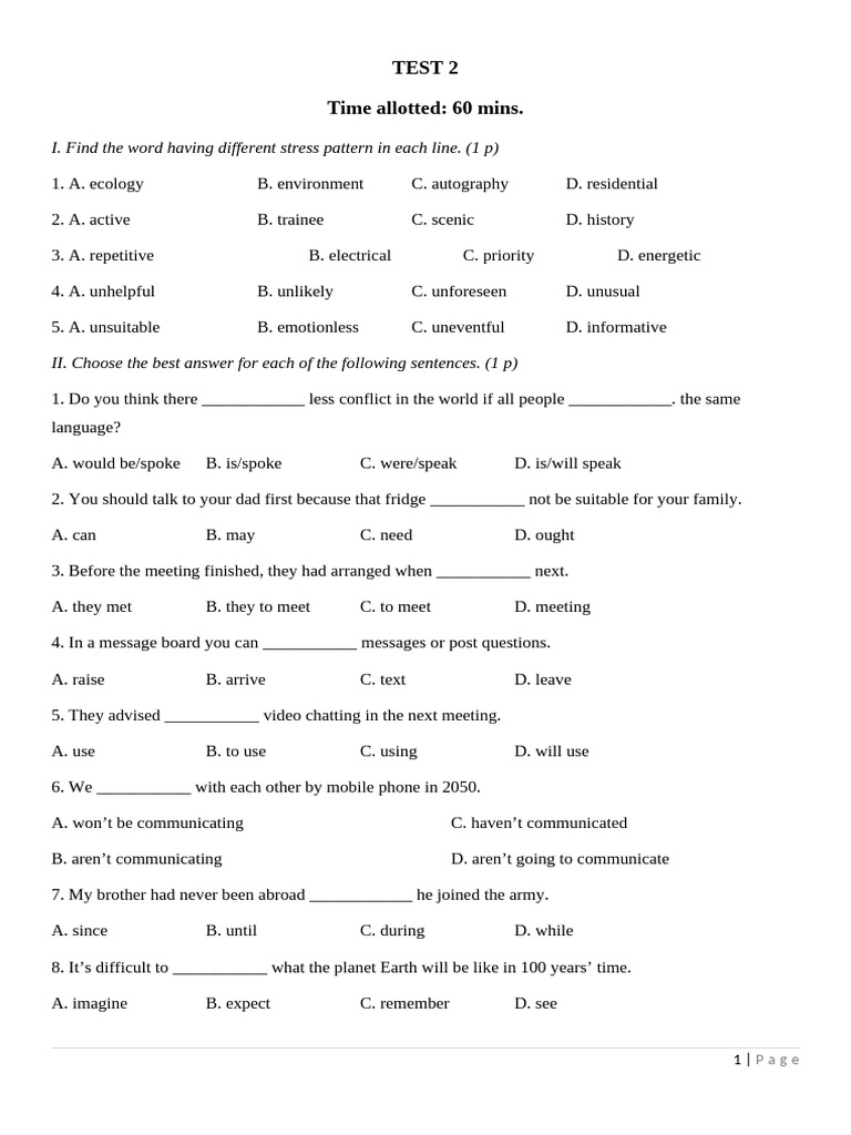 Test 2 (U9-12) | PDF