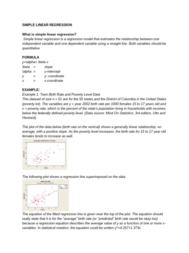 Simple Linear Regression | PDF