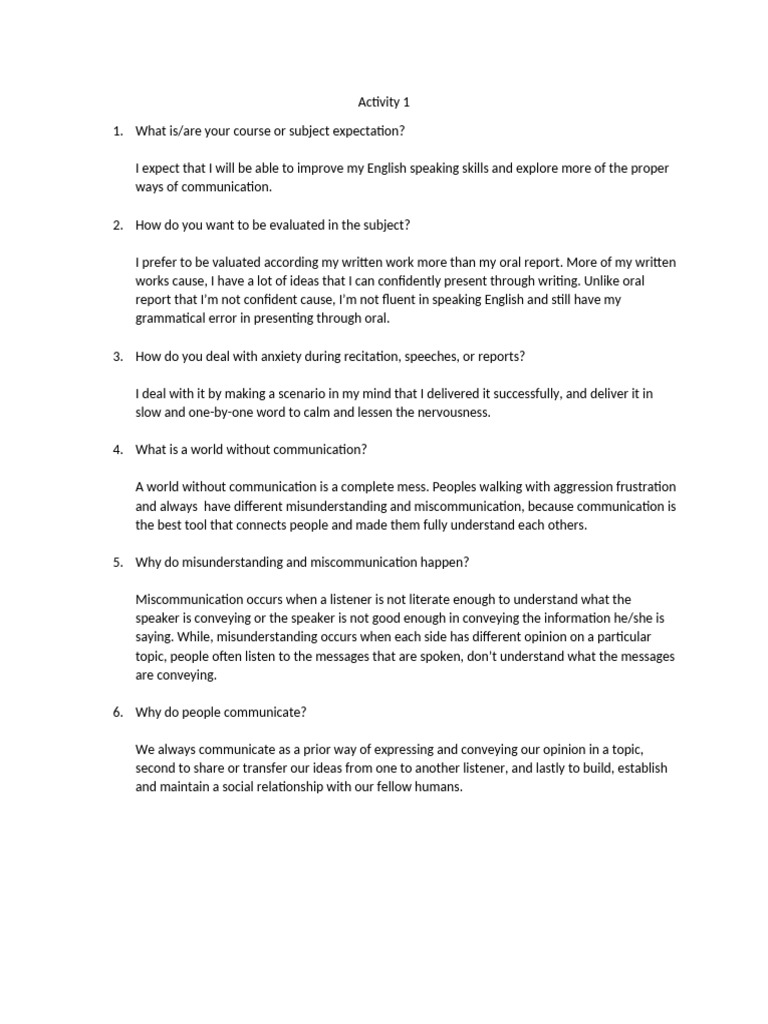 Activity 1 ENG 3A | PDF