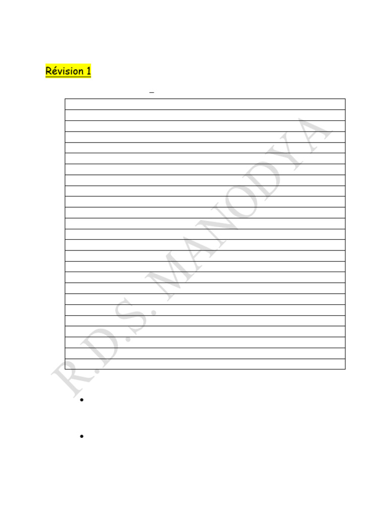Révision 1 | PDF