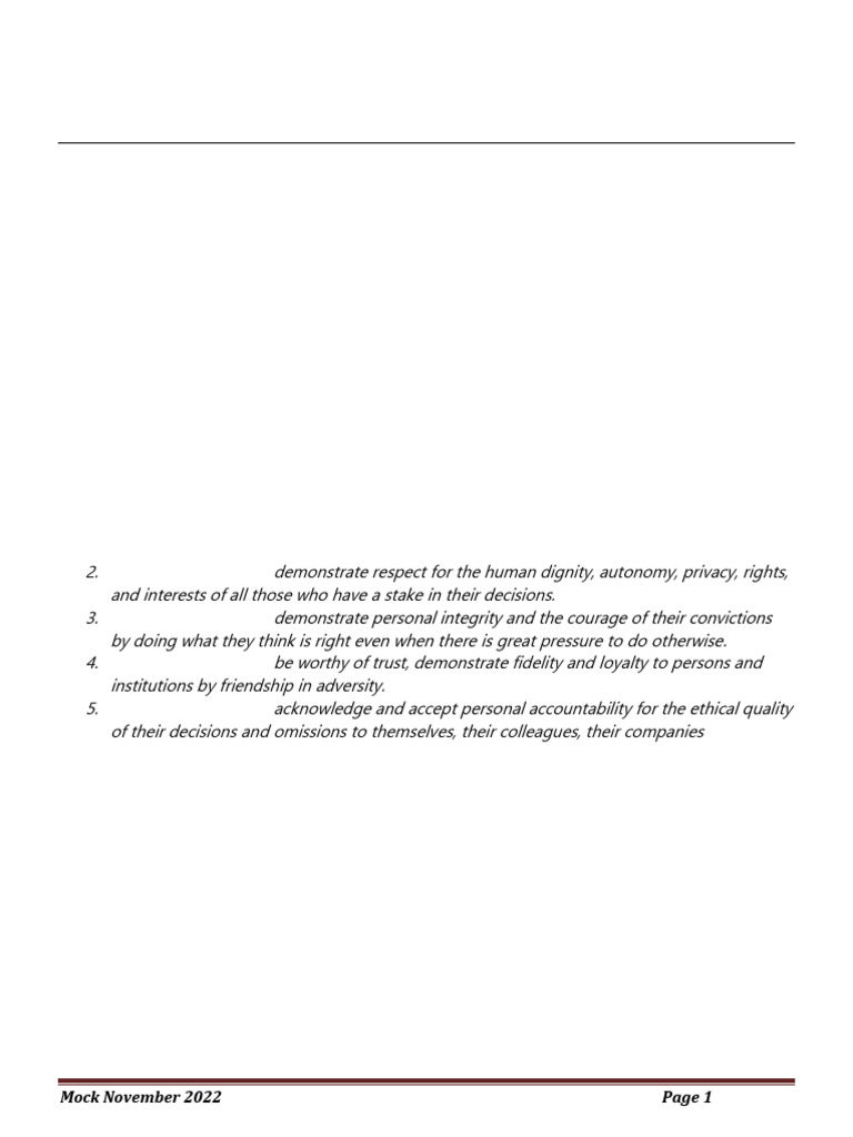 Ict Mock November 2022 Solutions | PDF