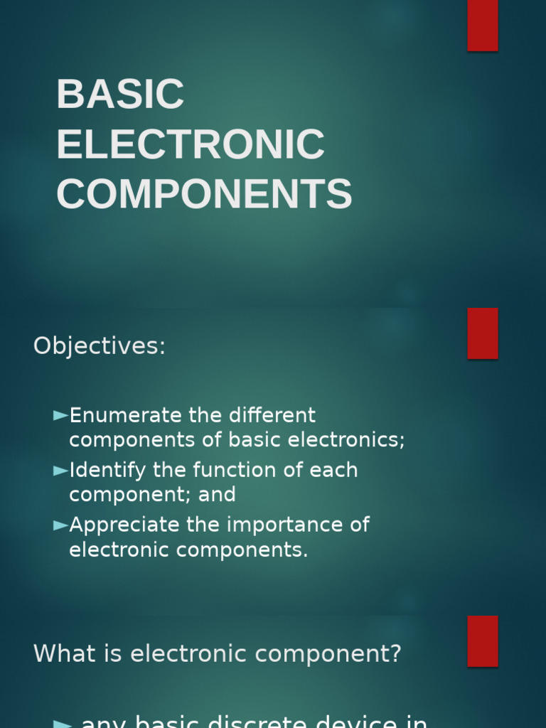 Basic Electronic Components | PDF