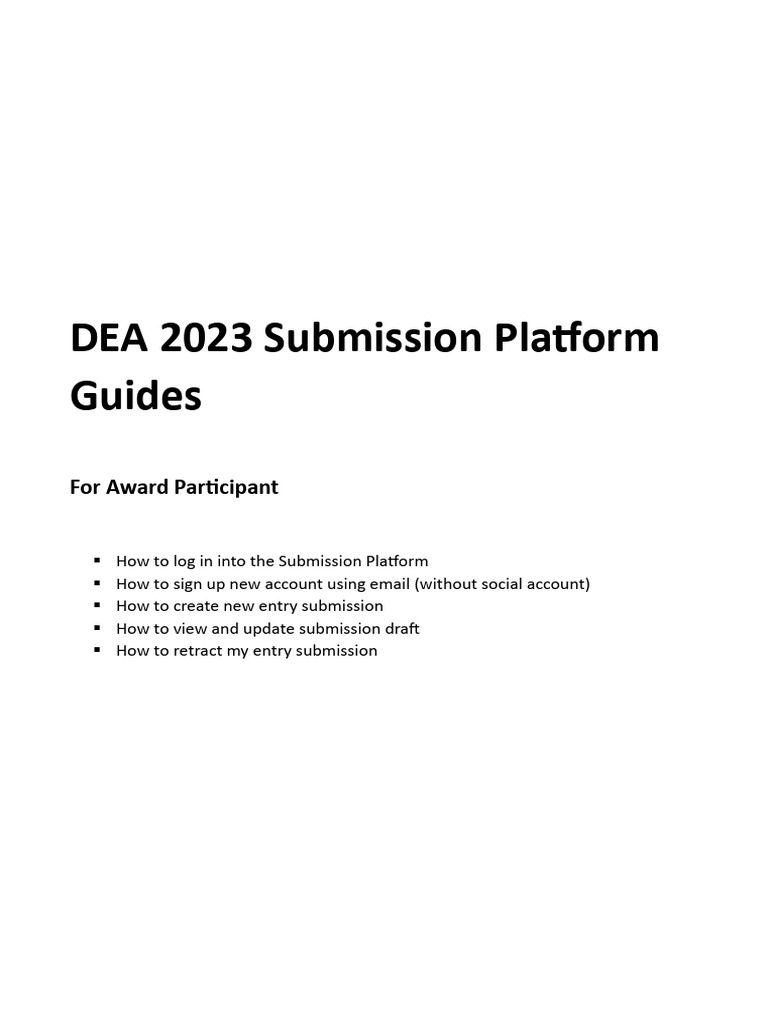 Platform Guides For Participant | PDF