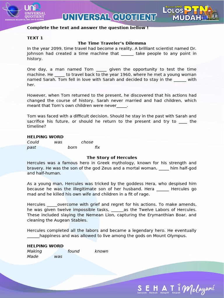 Legend Text Fill in The Blank | PDF