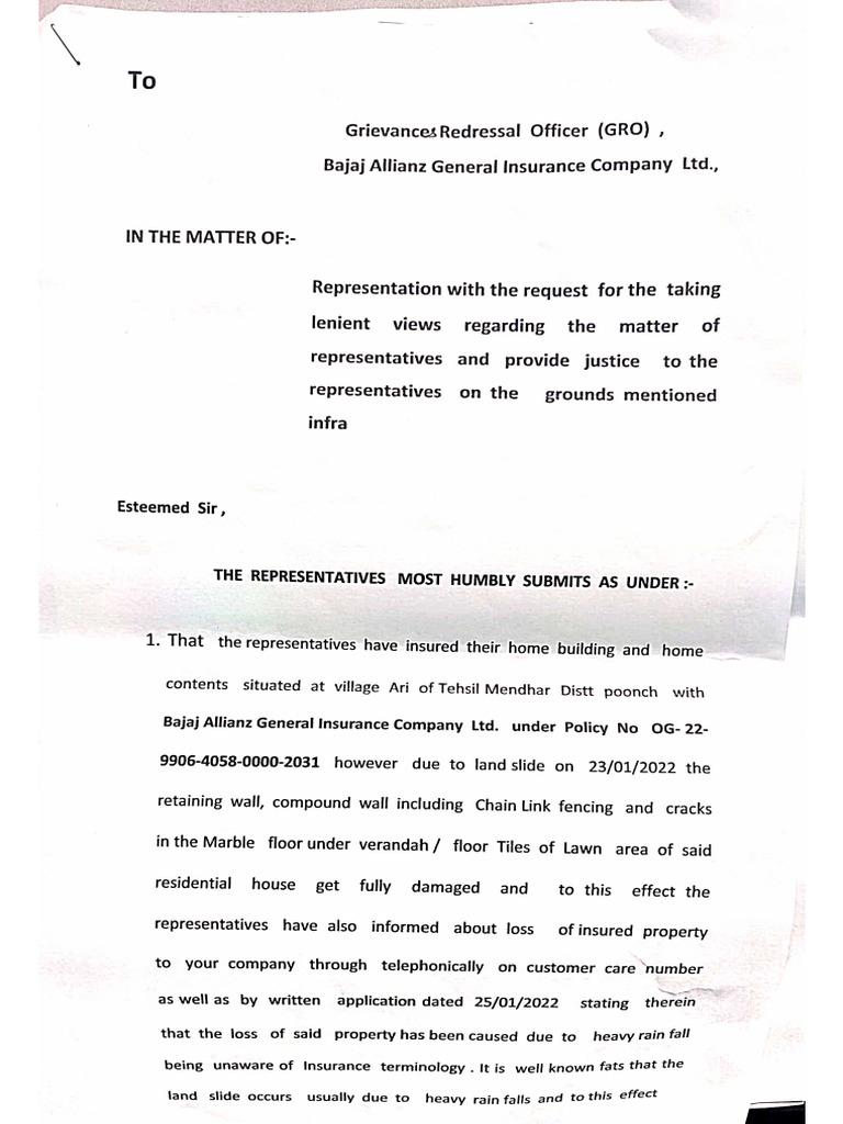 I - Application To GRO BAGIC 14-09-2022 | PDF