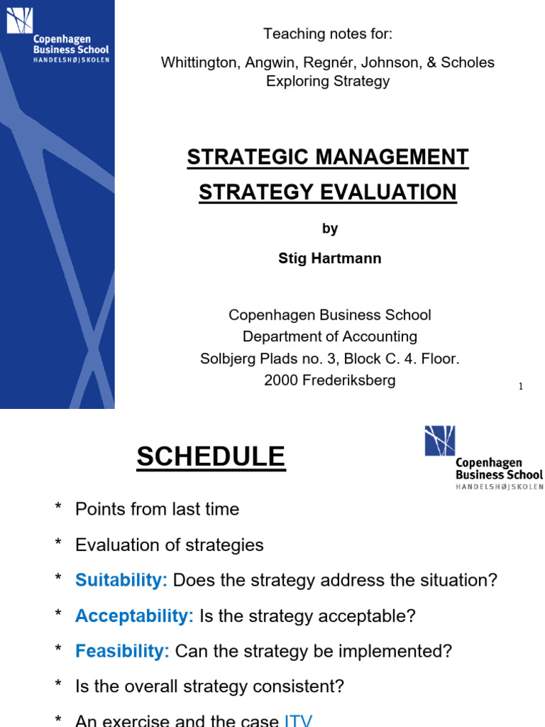 Lesson No. 11.A. Strategy Evaluation | PDF
