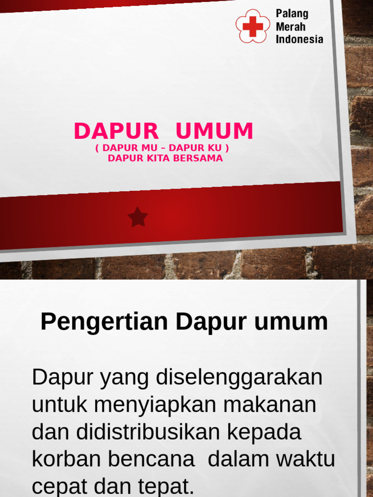 Dapur Umum Pmi | PDF