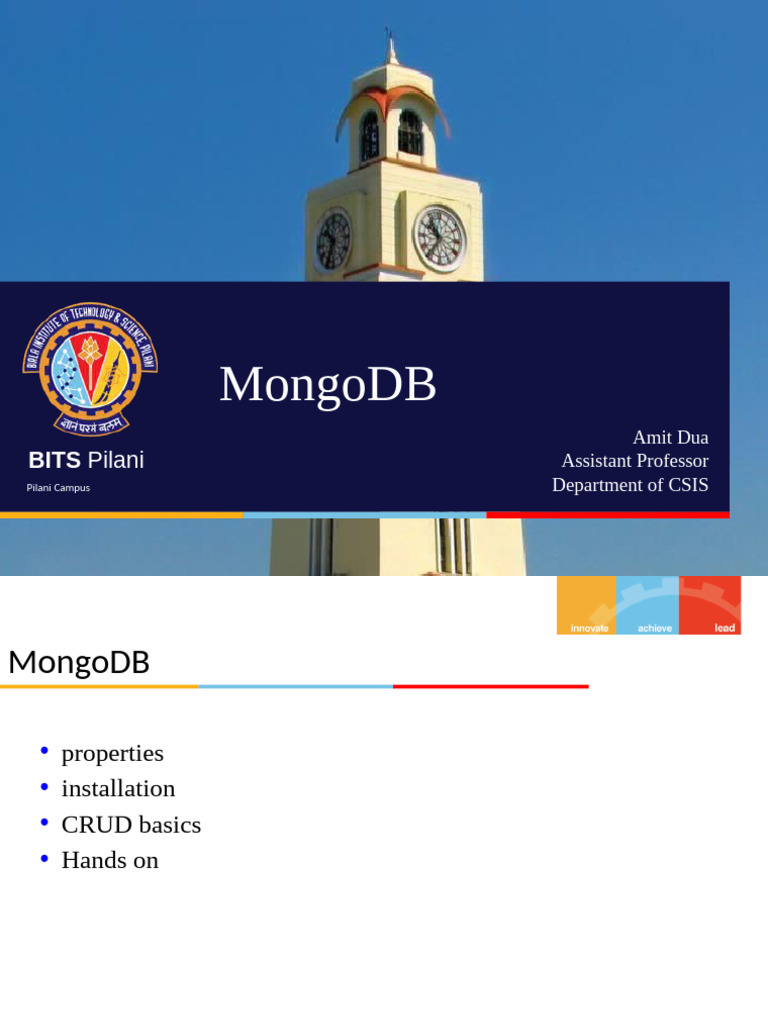 Lecture MongoDB | PDF | Databases | Data Lecture MongoDB | PDF | Databases | Data