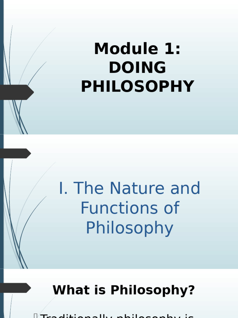 Mod 1 Doing Philosophy | PDF