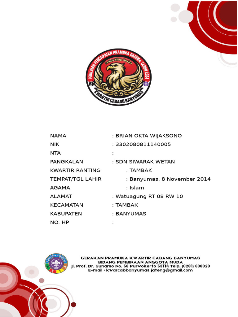 Cover Biodata Soft | PDF
