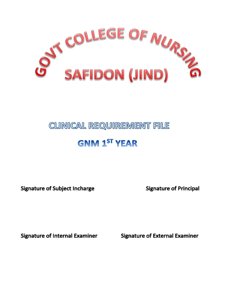 Clinical Requirement File Nisha (1) - 1 | PDF