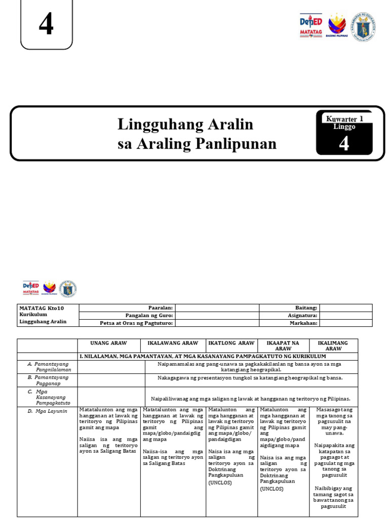 LE AralingPanlipunan-4 Q1 Week4 v.1 FINAL | PDF