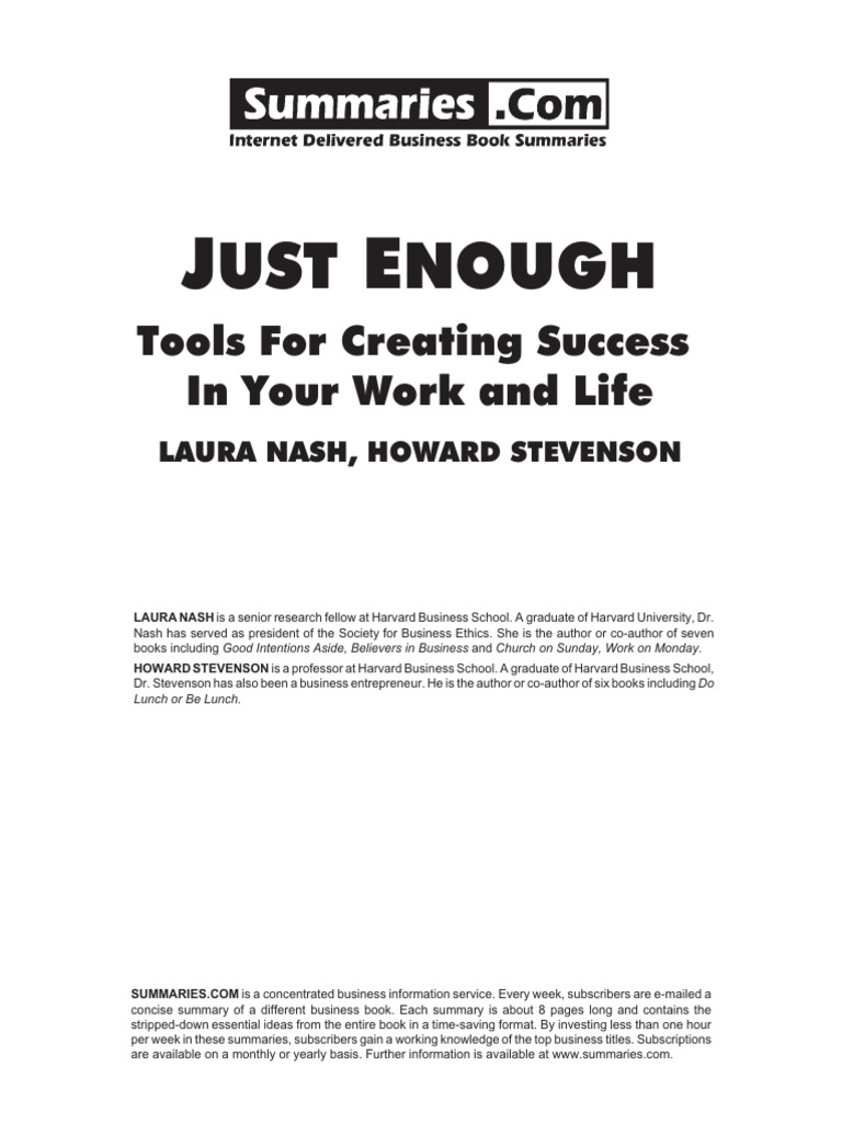 Just Enough | PDF