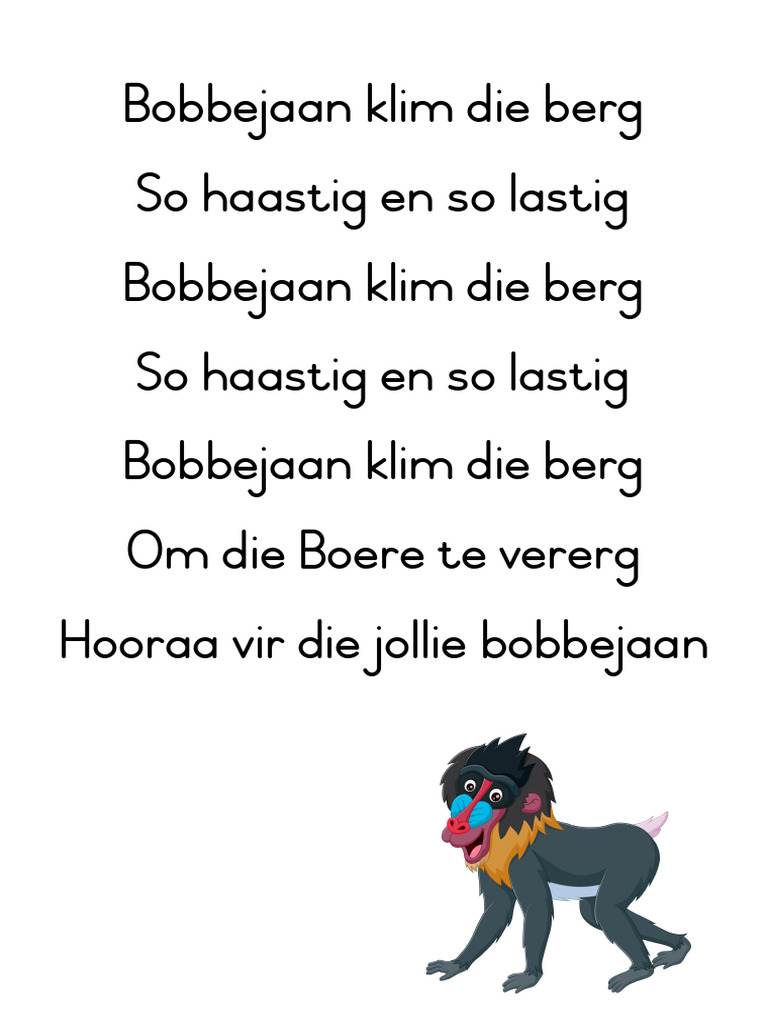 Bobbejaan klim die berg | PDF