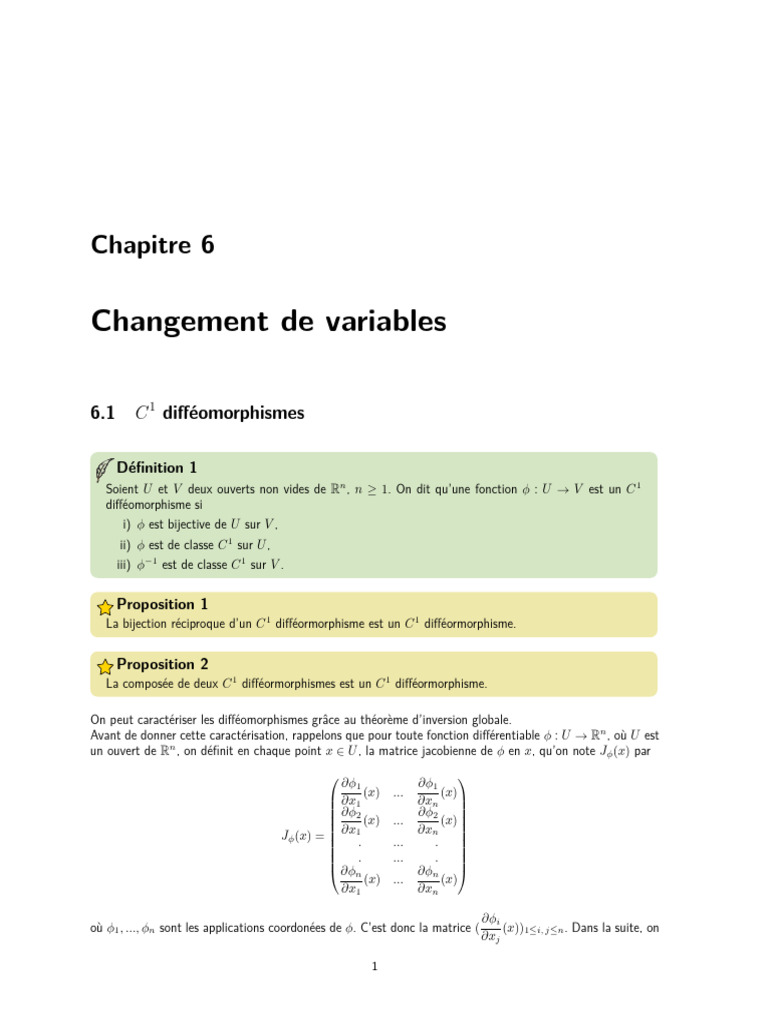 ch6 Changementdevariables | PDF