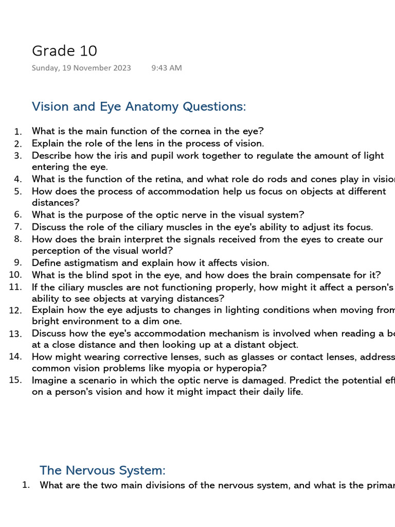 Grade 10 worksheet | PDF