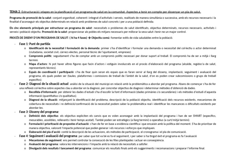 Esquema Resum Final de Tema | PDF