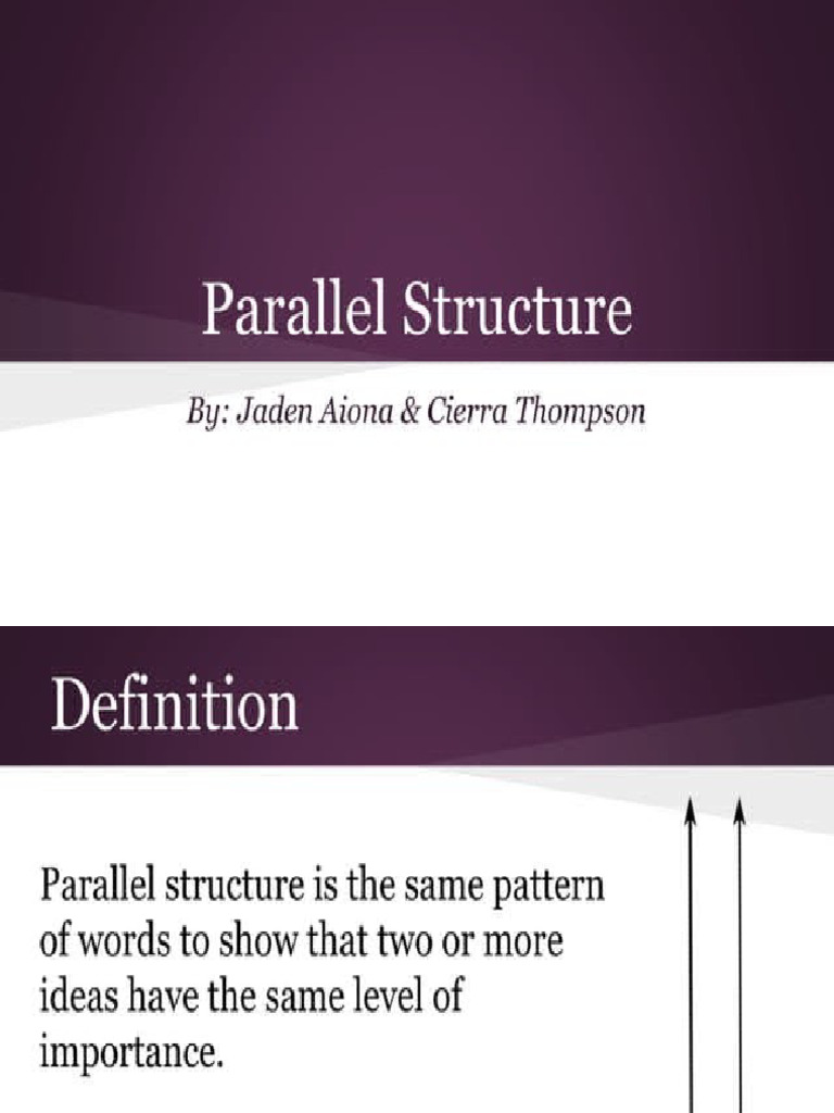 Parallel Structure Part 2 | PDF