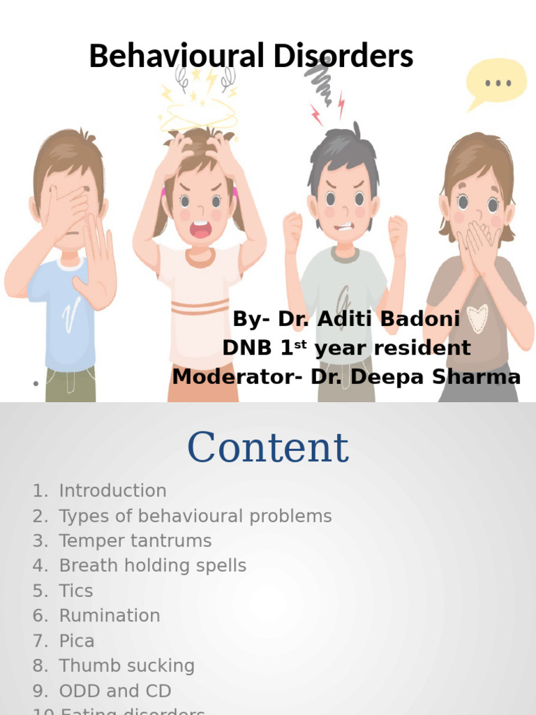 Behavioural Disorders | PDF