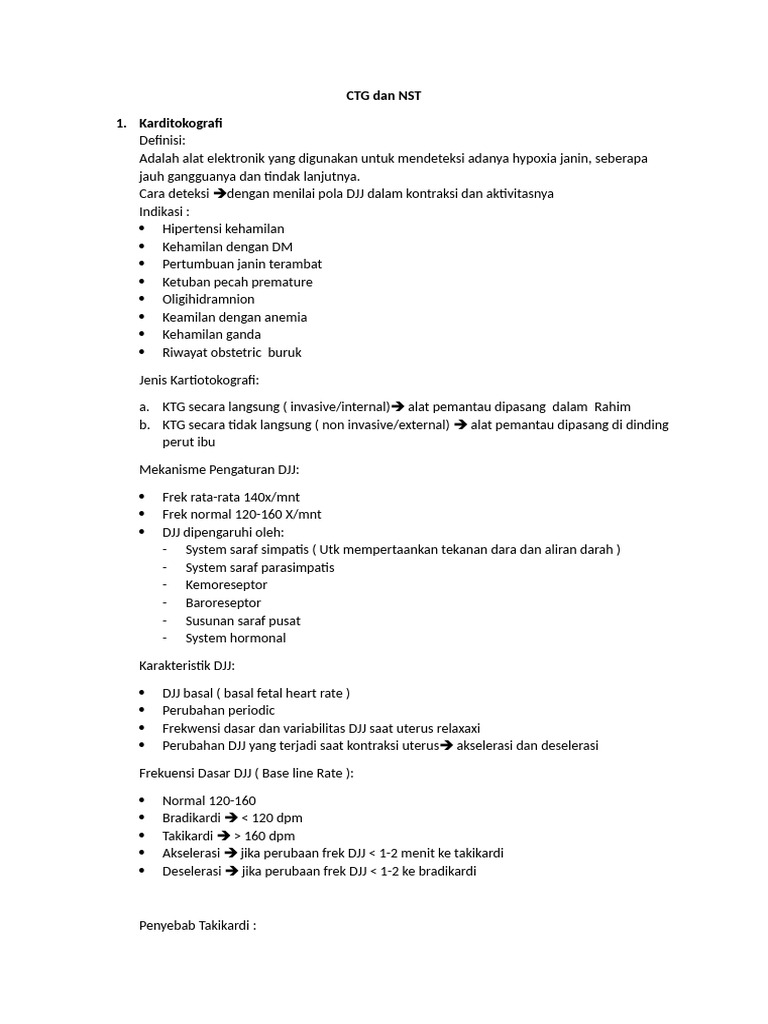 CTG Dan NST | PDF