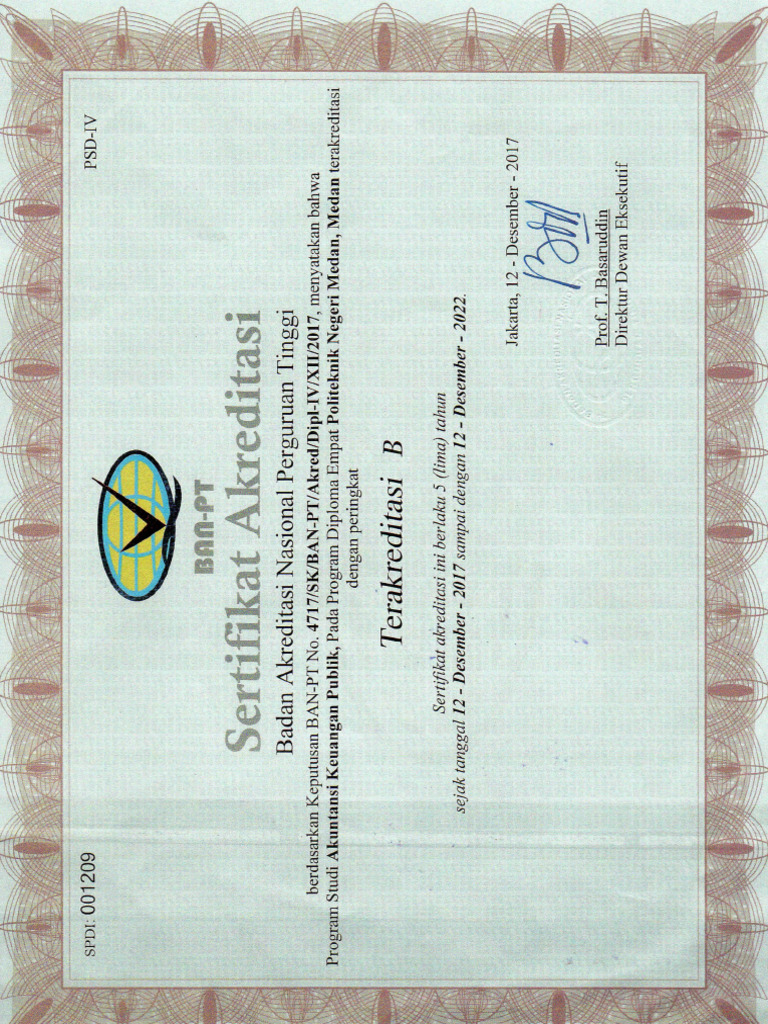 Sertifikat Akreditasi AKP 2017 | PDF