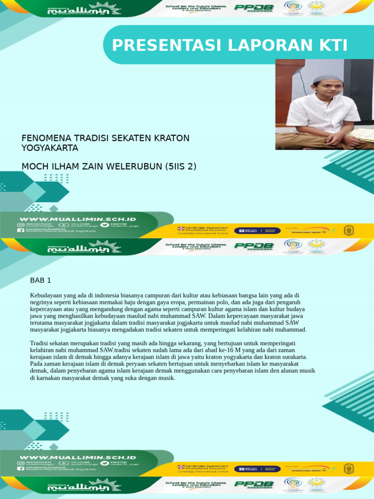 TEMPLATE Presentasi Moch Ilham Zain Welerubun | PDF