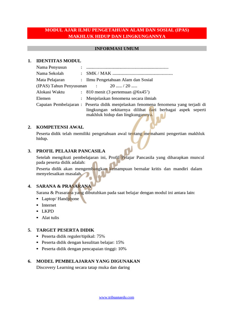 Contoh Ipas 10 SMK | PDF