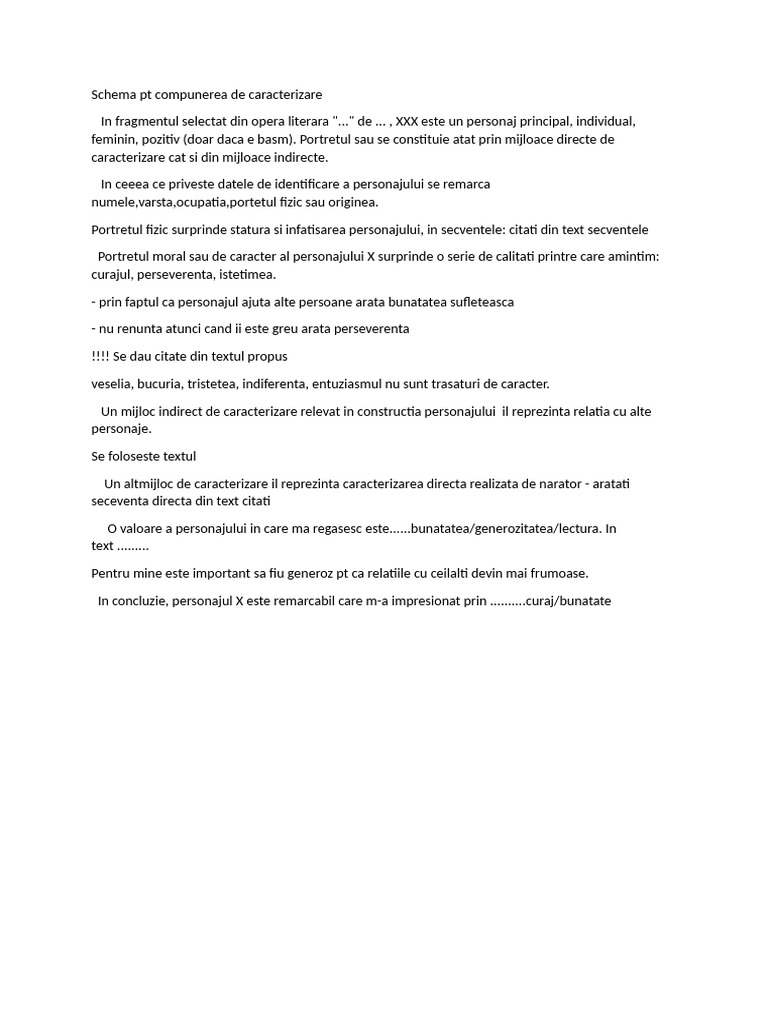 EN Schema PT Compunerea de Caracterizare | PDF
