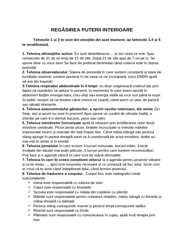 Rezumat Tehnici | PDF