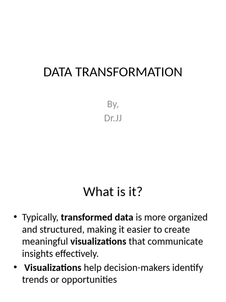 Data Transformation | PDF