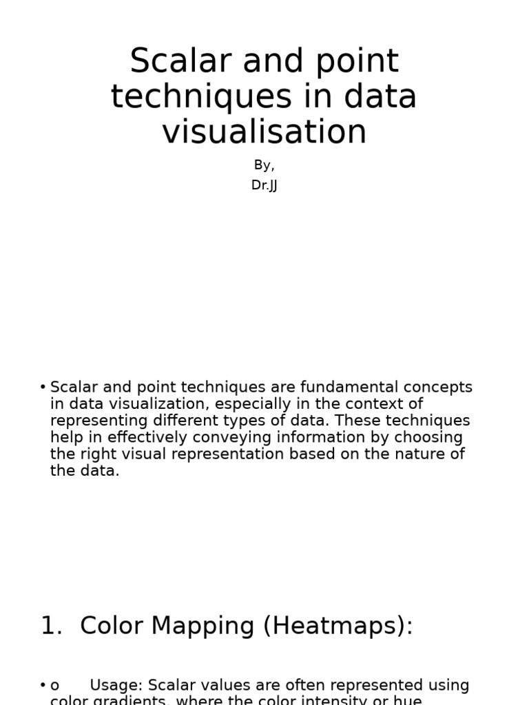 Scalar and Point Techniques in Data Visualisation | PDF