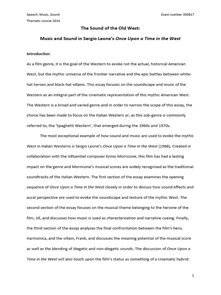 The Sound of the Old West Music and Soun | PDF