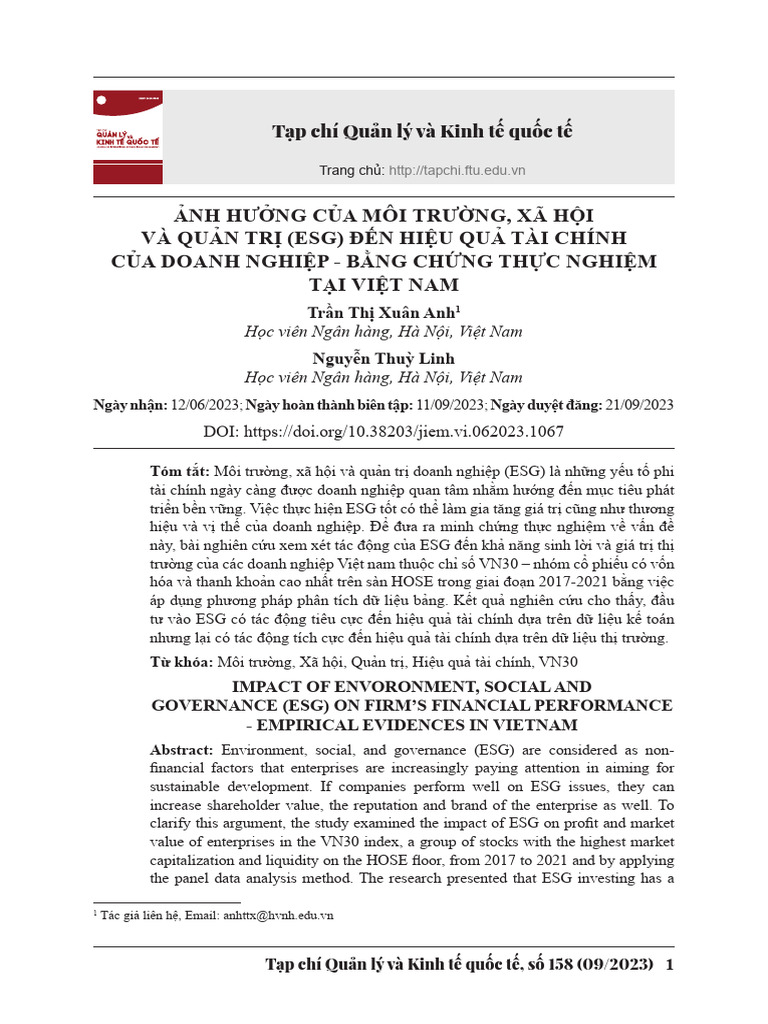 Tap Chi QL&KTQT 158 | PDF