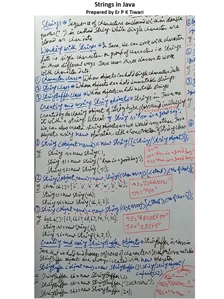 Strings in Java | PDF