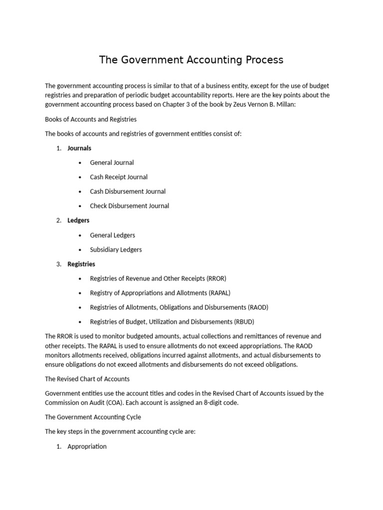 Government Accounting Process Overview | PDF