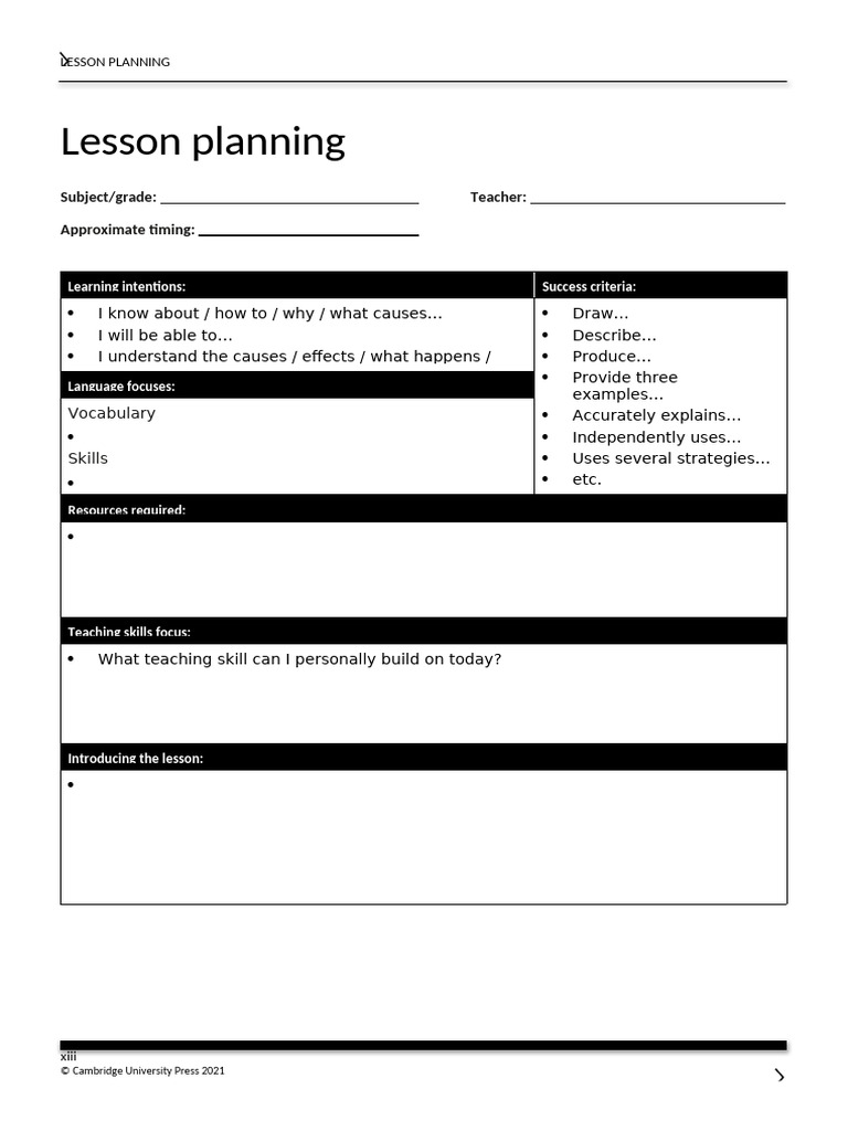 IGCSE ICT TR - Lesson Plan | PDF
