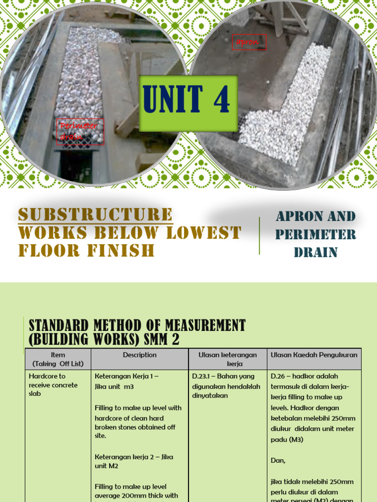 Unit 4.3 - Apron Perimeter Drain | PDF