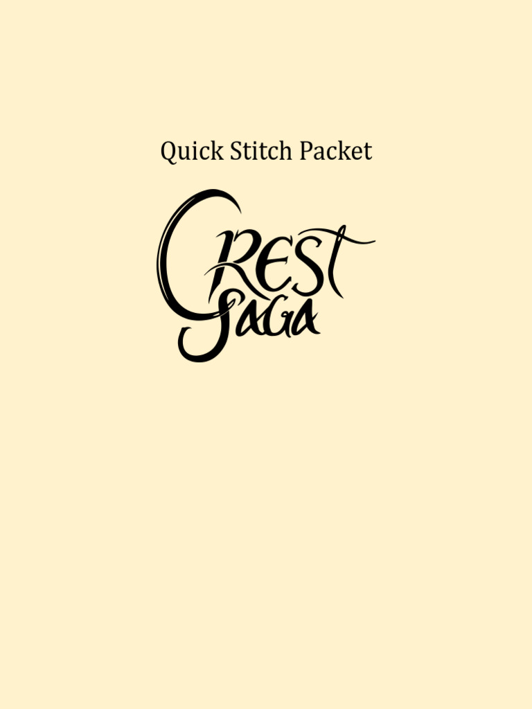 Quick Stitch Packet v2 | PDF