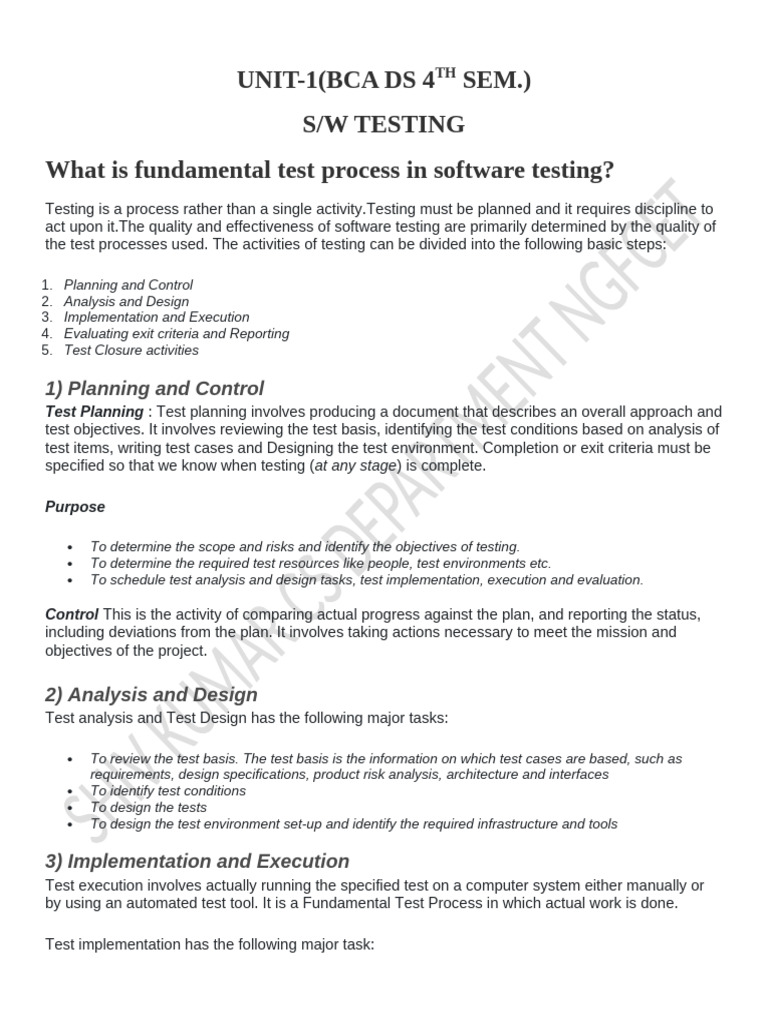 Fund - of - Test - Process | PDF