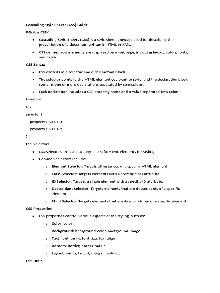 2019 CSS Cheat Sheet Ae225 | PDF