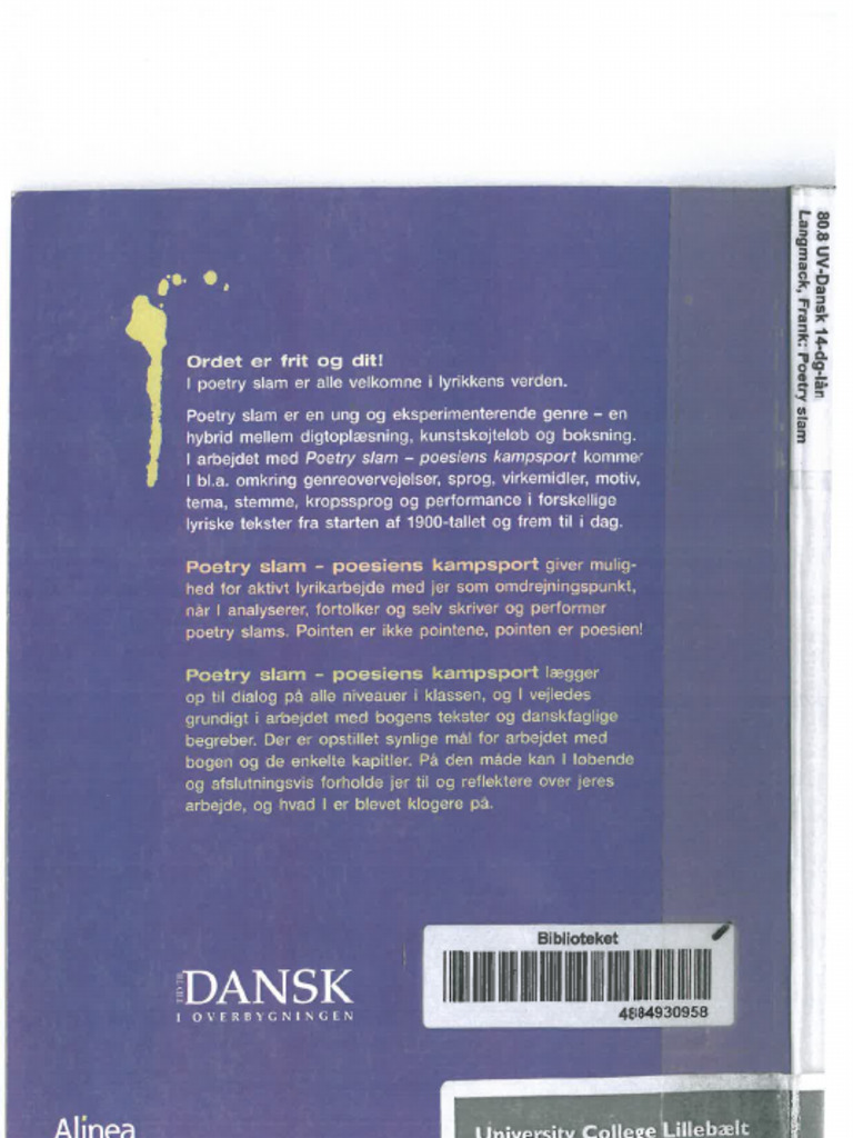 Langmack, F. Poetry Slam | PDF