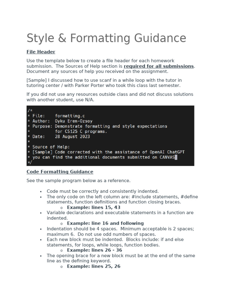 Style and Formatting Guidance | PDF | Computers